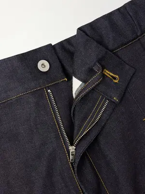 SAGE NATION Barrel-leg Pleated Jeans