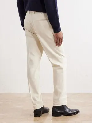 Thom Sweeney Straight-leg Cotton-twill Trousers