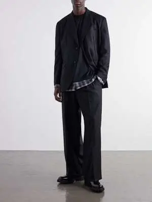 Comme Des Garçons Checked Layered Cotton T-shirt