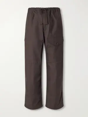 Comme Des Garçons Wide-leg Cotton Trousers - Brown