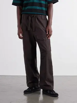 Comme Des Garçons Wide-leg Cotton Trousers - Brown