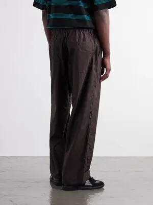 Comme Des Garçons Wide-leg Cotton Trousers - Brown