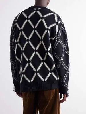 Junya Watanabe Intarsia Wool-blend Sweater