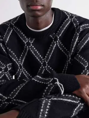 Junya Watanabe Intarsia Wool-blend Sweater