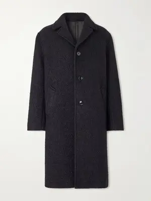 TOTEME Brushed Wool-blend Coat - Black
