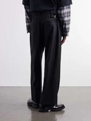 Comme Des Garçons Wide-leg Pleated Wool Trousers