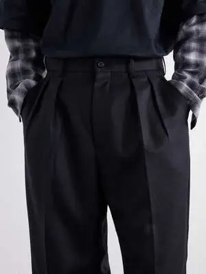 Comme Des Garçons Wide-leg Pleated Wool Trousers