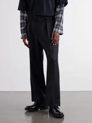 Comme Des Garçons Wide-leg Pleated Wool Trousers