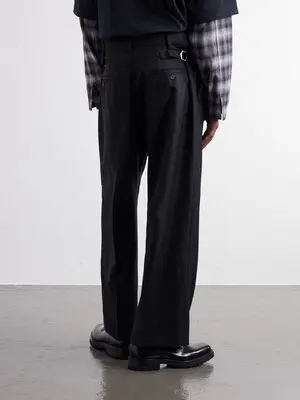 Comme Des Garçons Wide-leg Pleated Wool Trousers