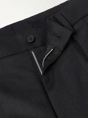 Comme Des Garçons Wide-leg Pleated Wool Trousers