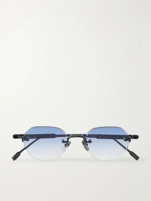 SATO Terebellum I Titanium Round-frame Sunglasses - Black