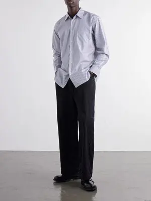 Comme Des Garçons Striped Cotton-poplin Shirt