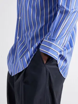 Comme Des Garçons Striped Cotton-poplin Shirt