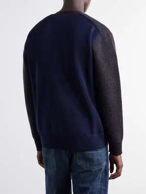 Junya Watanabe Patchwork Wool-blend Cardigan