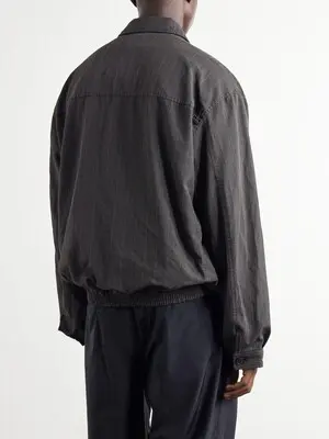 Comme Des Garçons Crinkled Striped Herringbone Jacket