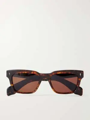 JACQUES MARIE MAGE Molino Rectangular-frame Acetate Sunglasses - Tortoiseshell