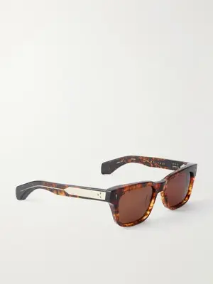JACQUES MARIE MAGE Molino Rectangular-frame Acetate Sunglasses - Tortoiseshell
