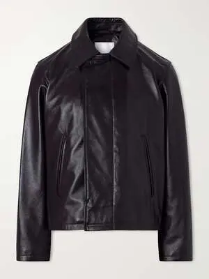 SAGE NATION Glossed-leather Jacket - Black