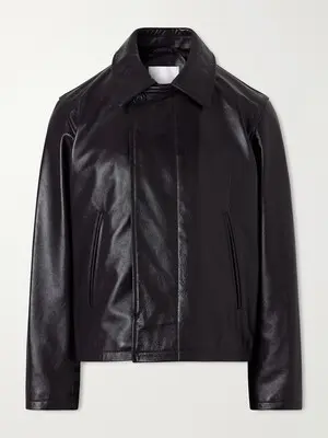 SAGE NATION Glossed-leather Jacket - Black