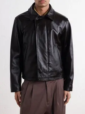 SAGE NATION Glossed-leather Jacket