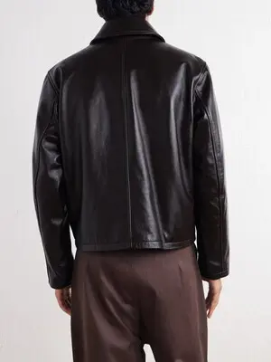 SAGE NATION Glossed-leather Jacket