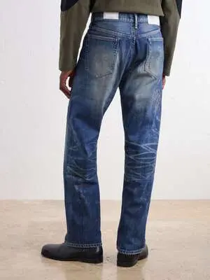 NEIGHBORHOOD Savage Straight-leg Distressed Embroidered Jeans
