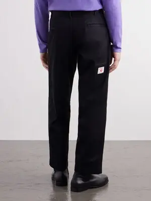 HUMAN MADE Tapered Pleated Cotton-canvas Trousers