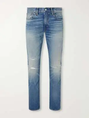 Ralph Lauren Distressed Slim-fit Jeans - Blue