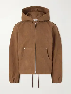 SAGE NATION Duck Cotton-canvas Hooded Blouson Jacket - Brown