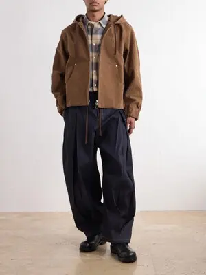 SAGE NATION Duck Cotton-canvas Hooded Blouson Jacket