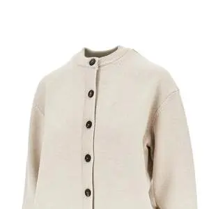 Jacquemus Logo Intarsia Merino Wool Cardigan