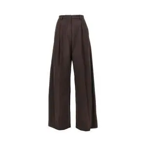 THE LATEST Billie' Wide-leg Wool-blend Pants - Brown