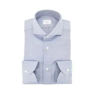 XACUS Cotton Tailor Fit 'travel' Shirt - Blue