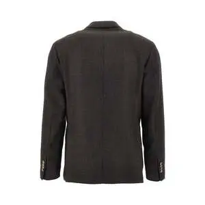 SANTANIELLO Mélange Tweed Tailored Jacket