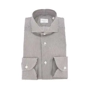 XACUS Cotton Tailor Fit 'travel' Shirt - Brown