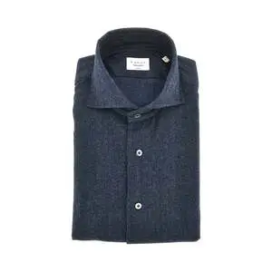 XACUS Tailor Fit 'merino' Shirt - Blue