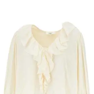 Chloé Ruffled Crêpe De Chine Blouse