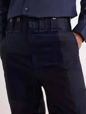 Junya Watanabe Patchwork Straight-leg Panelled Cotton-twill Trousers