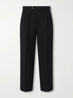 MFPEN Service Straight-leg Cotton-blend Hopsack Trousers - Black
