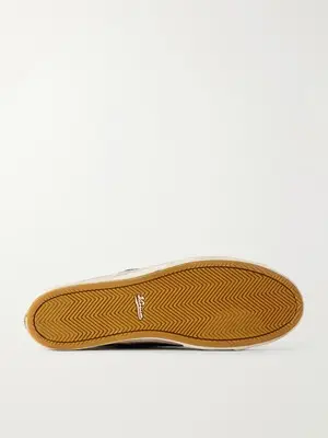 Visvim Logan Distressed Canvas Sneakers - Black