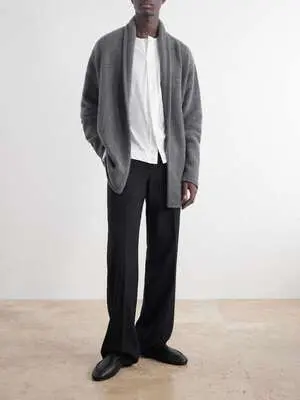 THE ELDER STATESMAN Shawl-collar Cashmere Cardigan