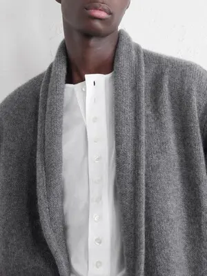 THE ELDER STATESMAN Shawl-collar Cashmere Cardigan