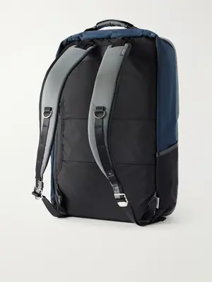 MASTER-PIECE CO Potential 3way Convertible Leather And Canvas-trimmed Cordura® Mastertex Backpack - Gray