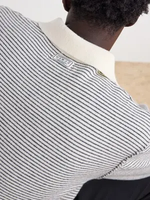 MFPEN Charming Striped Wool Polo Sweater