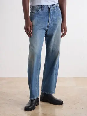 A.PRESSE Tapered Distressed Jeans
