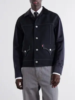 Junya Watanabe Levi's Satin-trimmed Wool-twill Jacket - Black