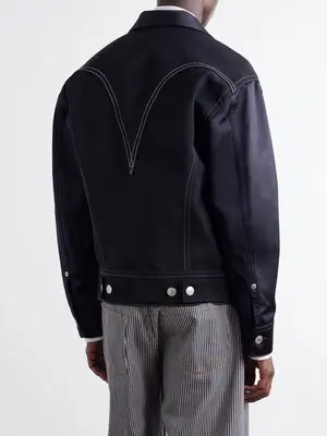 Junya Watanabe Levi's Satin-trimmed Wool-twill Jacket - Black