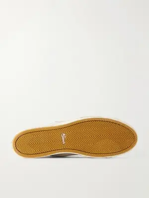 Visvim Logan Distressed Canvas Sneakers - White