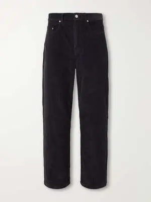 MFPEN Straight-leg Cotton-corduroy Trousers - Black