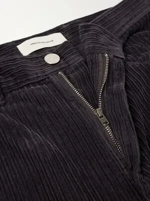 MFPEN Straight-leg Cotton-corduroy Trousers - Black